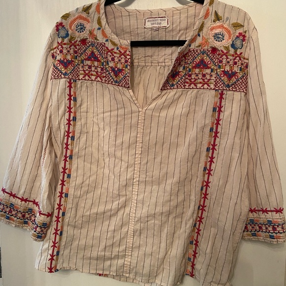 Johnny Was | Tops | Johnny Was Embroidered Blouse Size Medium | Poshmark